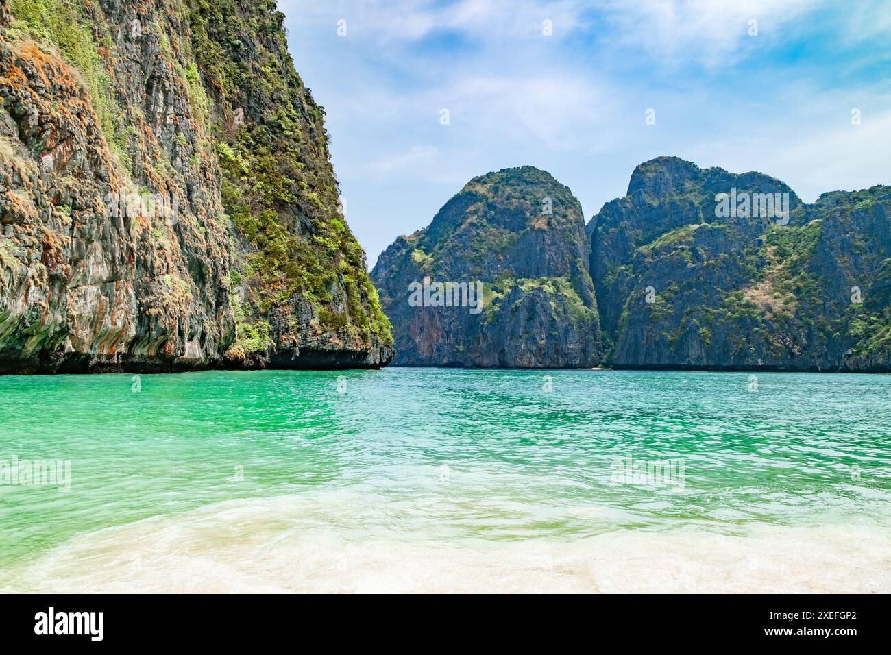 Maya Bay in island Ko Phi Phi Leh, Thailand Stock Photo - Alamy