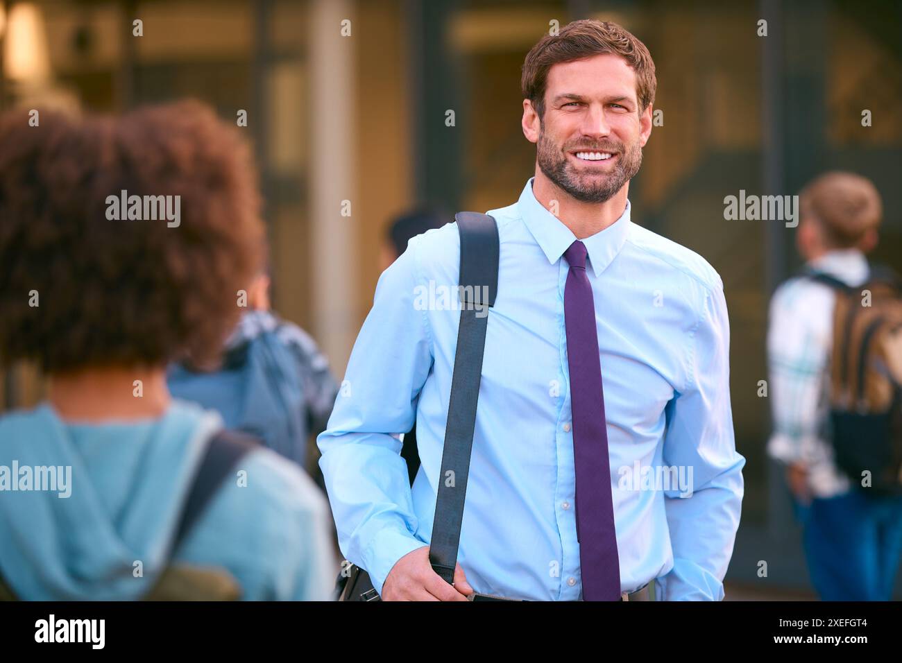 Portrait Of Male Secondary Or High School Teachers Outside School ...