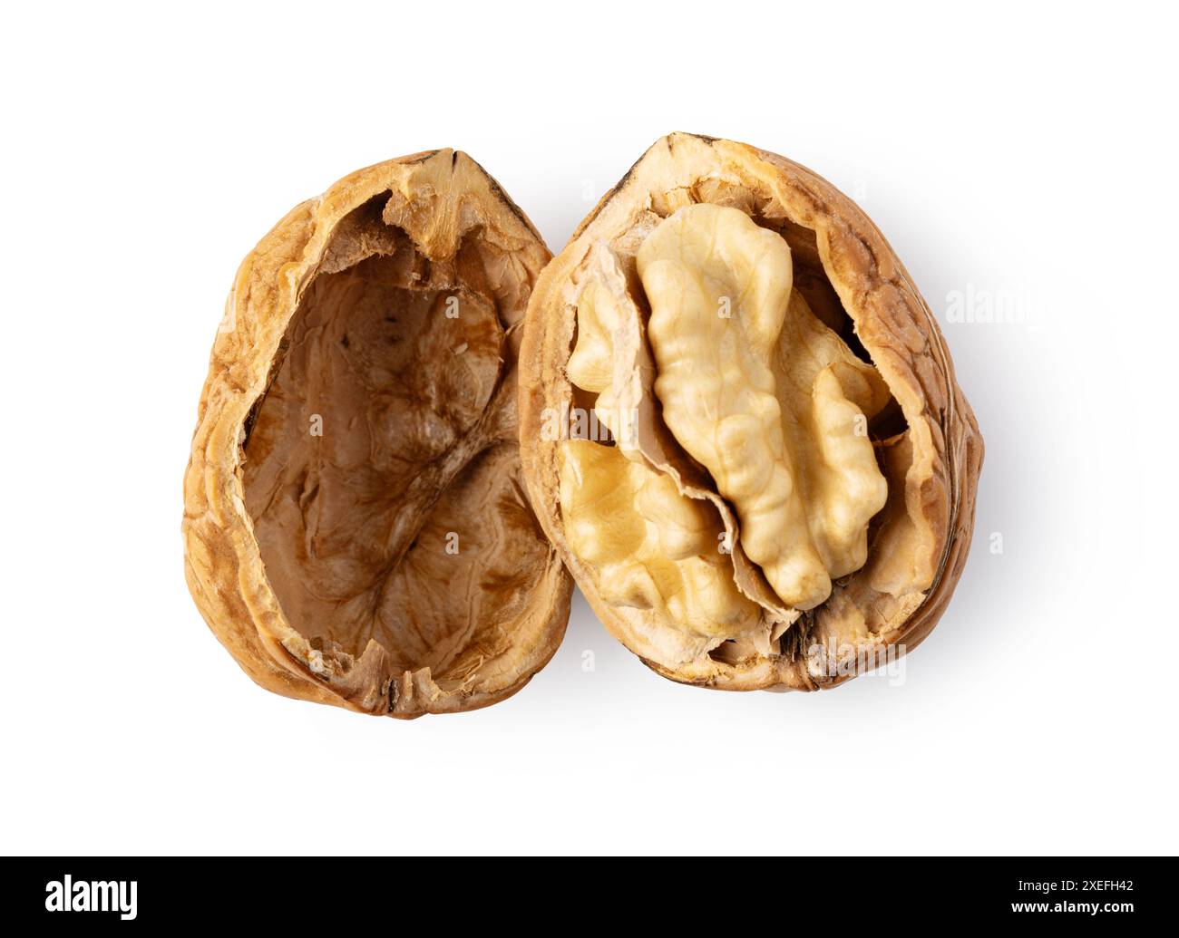 Walnut on white background Stock Photo - Alamy