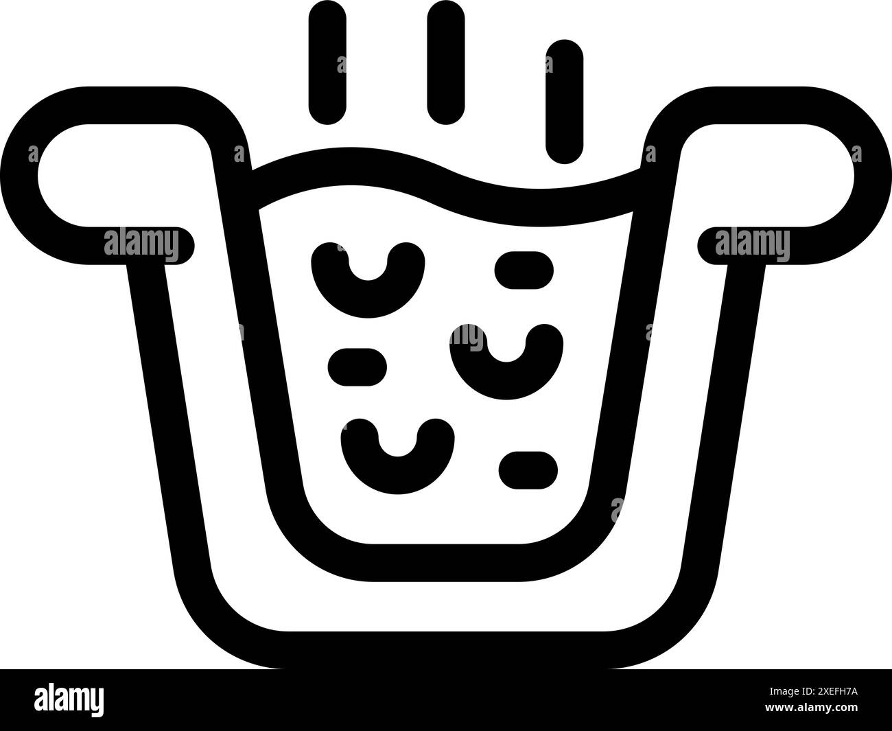Simple icon of a hot water tank with boiling water inside Stock Vector ...