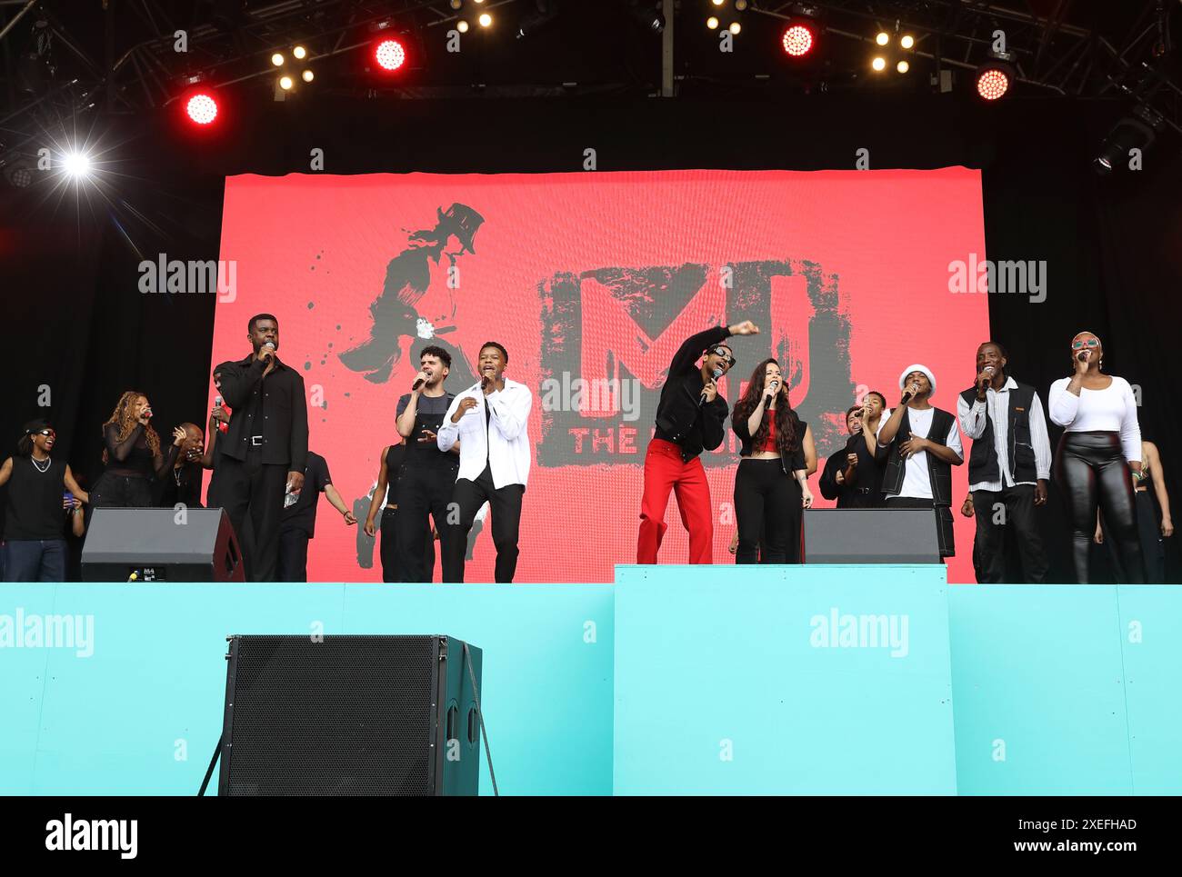 MJ the Musical, at West End Live 2024, in Traflgar Square, London, UK ...
