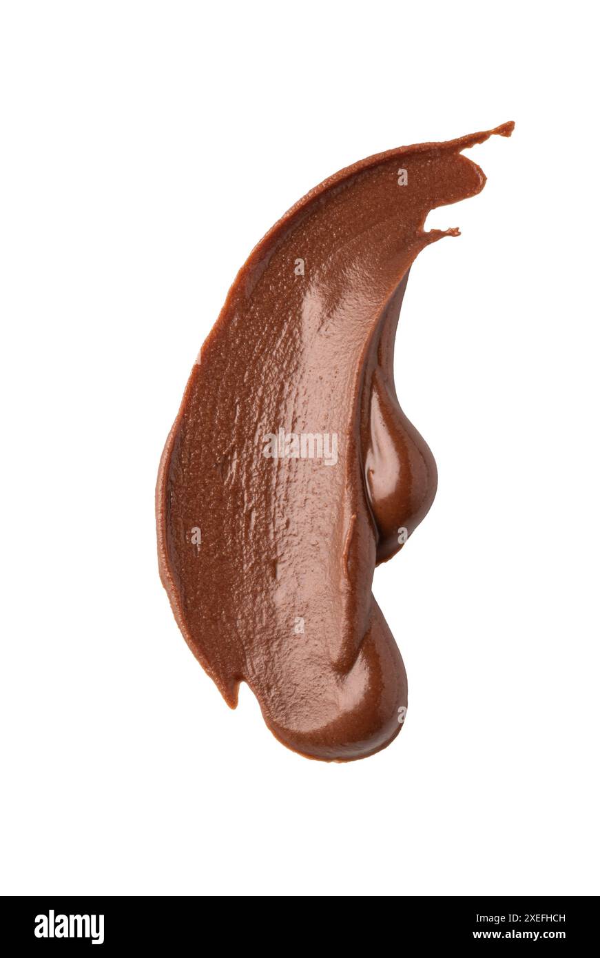 Smear of tasty chocolate paste on white background Stock Photo - Alamy