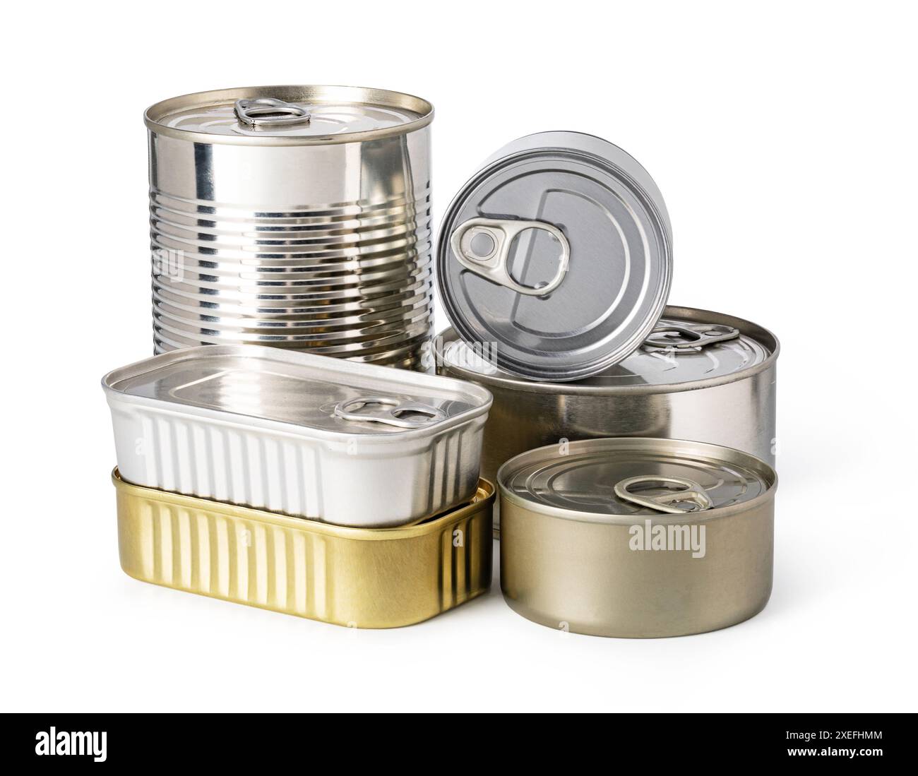 Silver food cans hi-res stock photography and images - Alamy