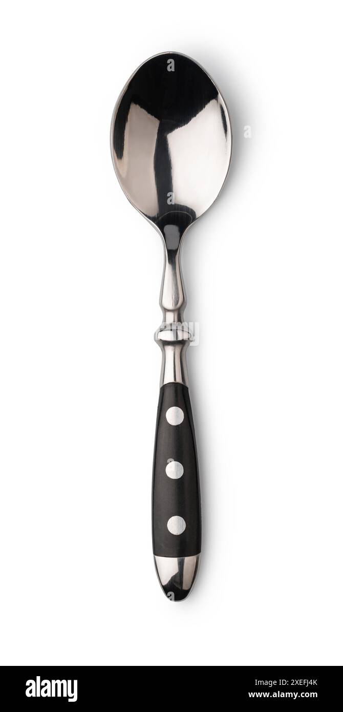 Top view silver spoon hi-res stock photography and images - Alamy