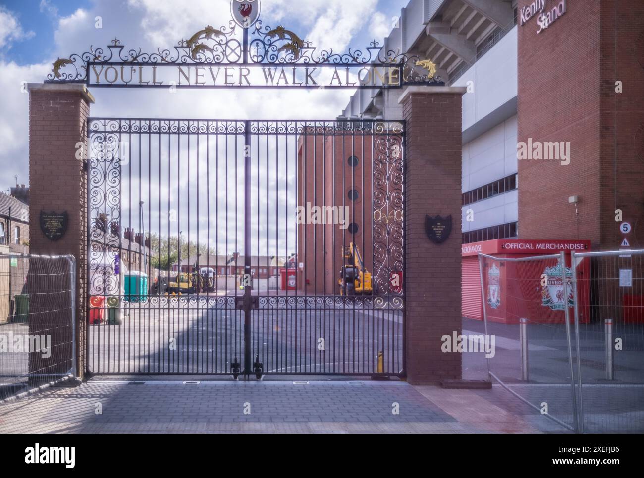 The Bill Shankley gates with the well know song You'll Never Walk Alone ...