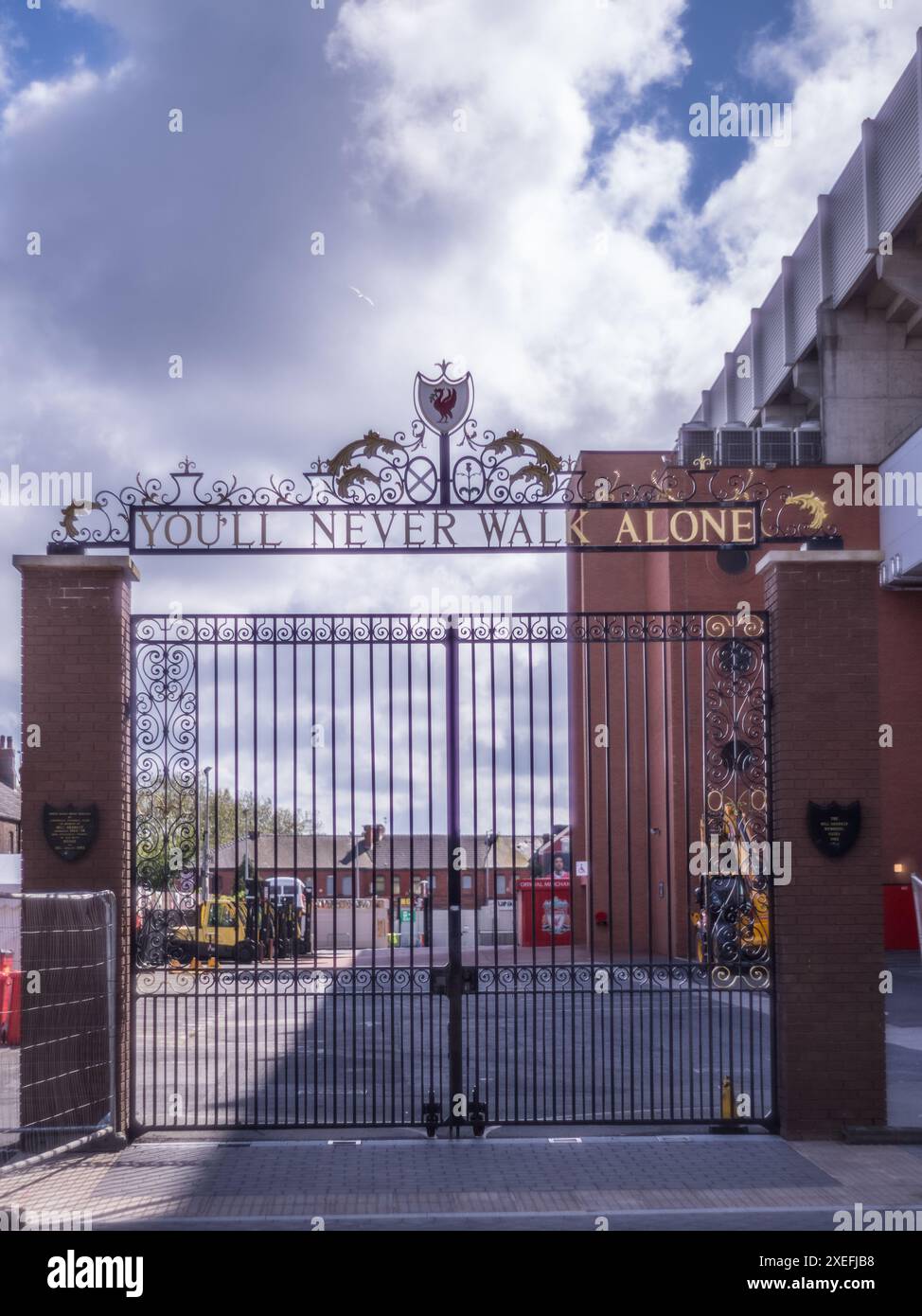 The Bill Shankley gates with the well know song You'll Never Walk Alone ...