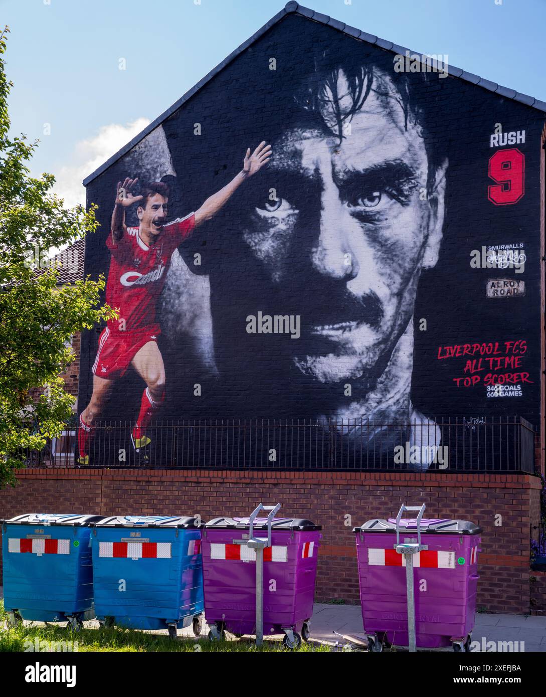 In Rush, Liverpool FC legend and ace goalscorer as a mural on an end ...