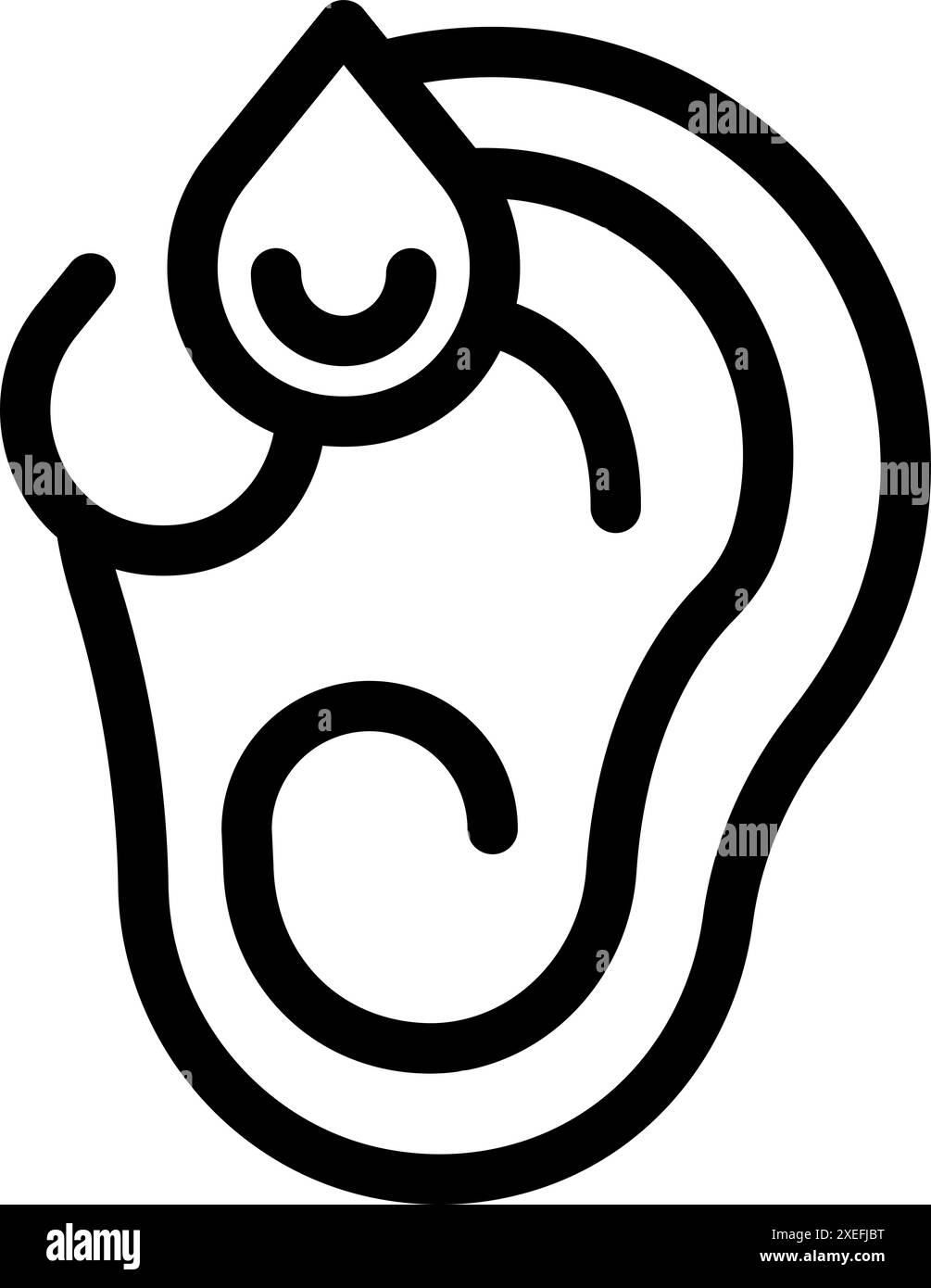 Ear cleaning with water drop falling inside human ear canal Stock ...