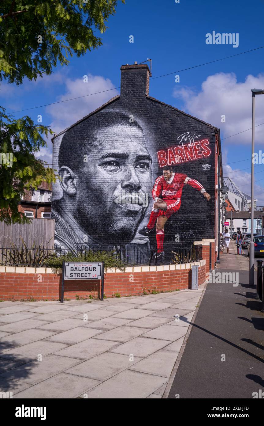 A painted mural of Liverpool FC's iconic and legendry, player, John ...