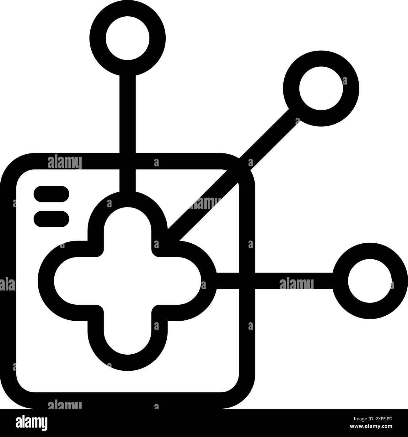 Icon of a healthcare system connecting with multiple devices ...