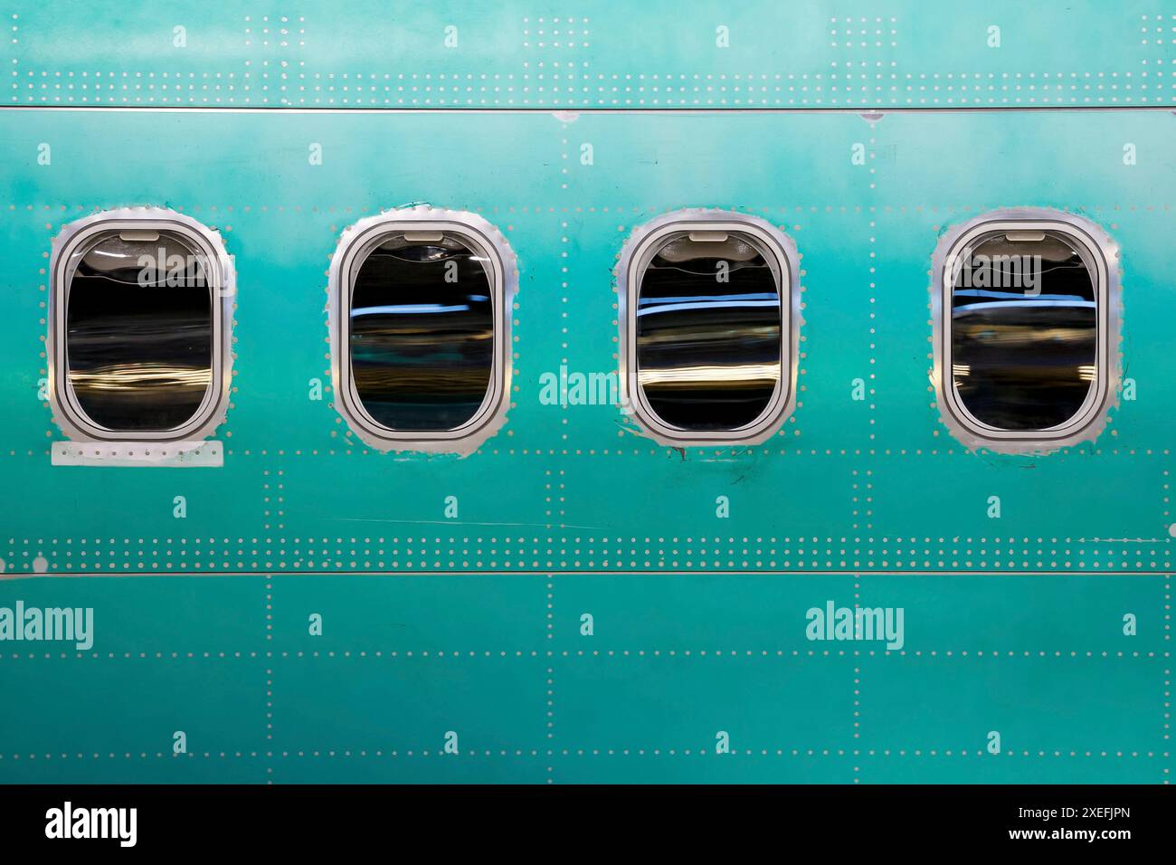 A Boeing 737 MAX aircraft is shown on the assembly line during a brief ...