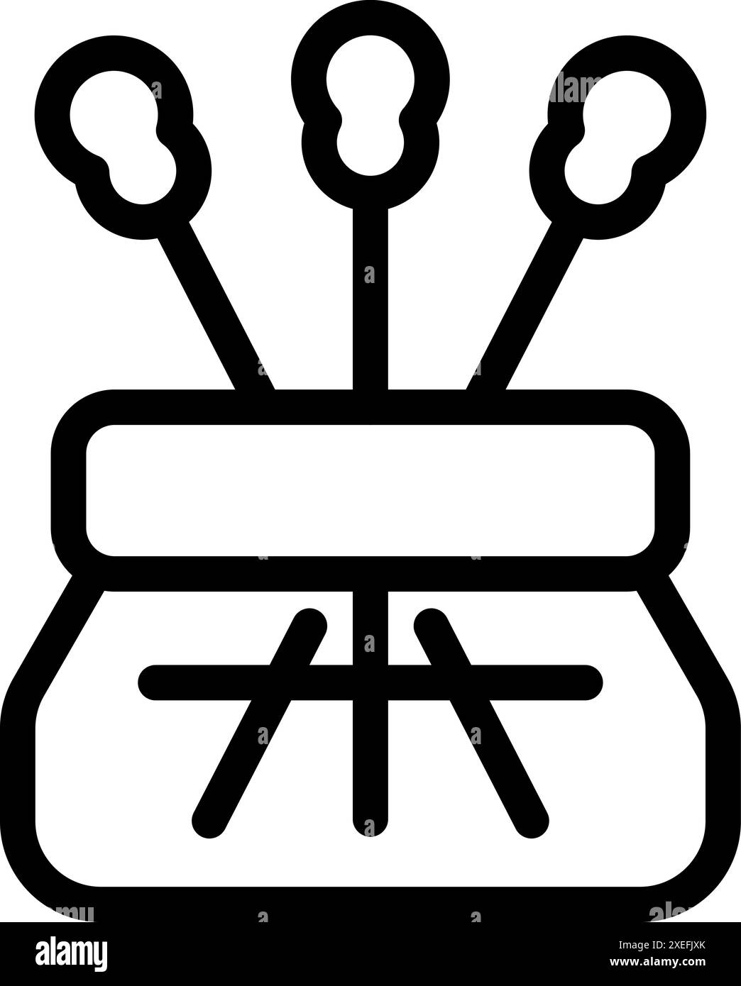 Sewing kit with needles standing up, being organized for sewing and ...