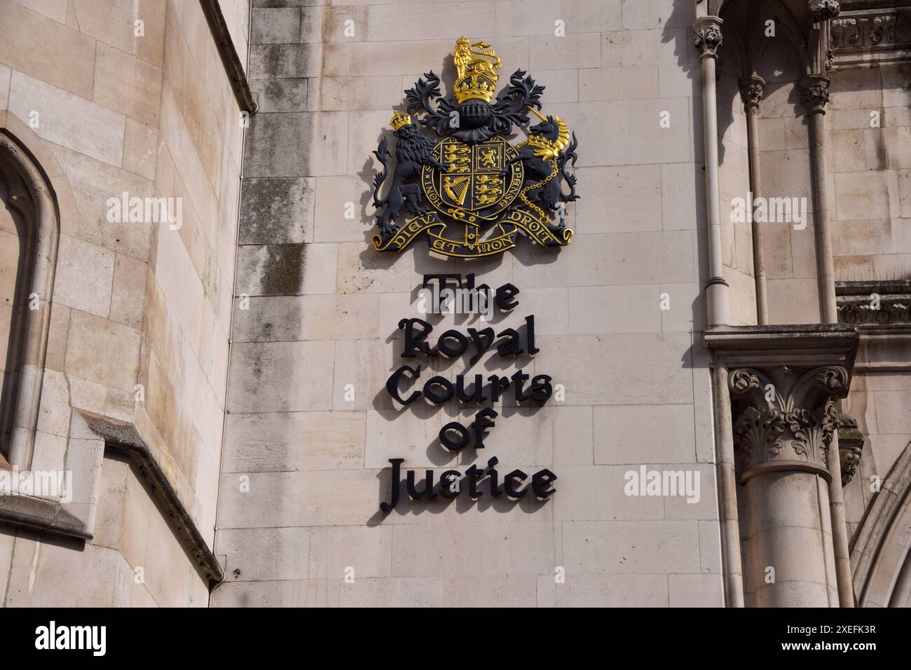 London, UK. 12th June 2024. Exterior view of the Royal Courts of ...