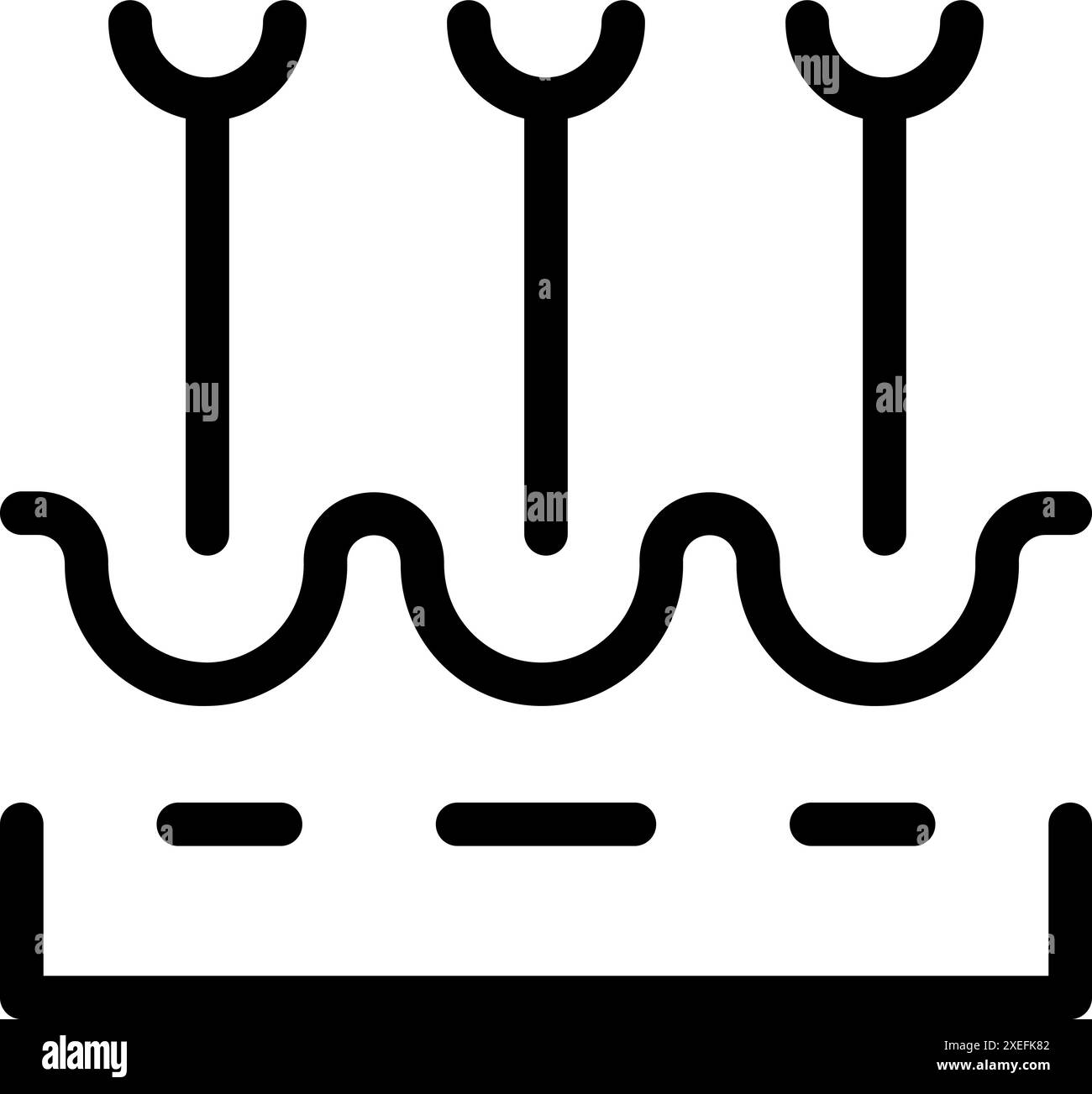 This icon represents the process of microneedling, showing needles ...