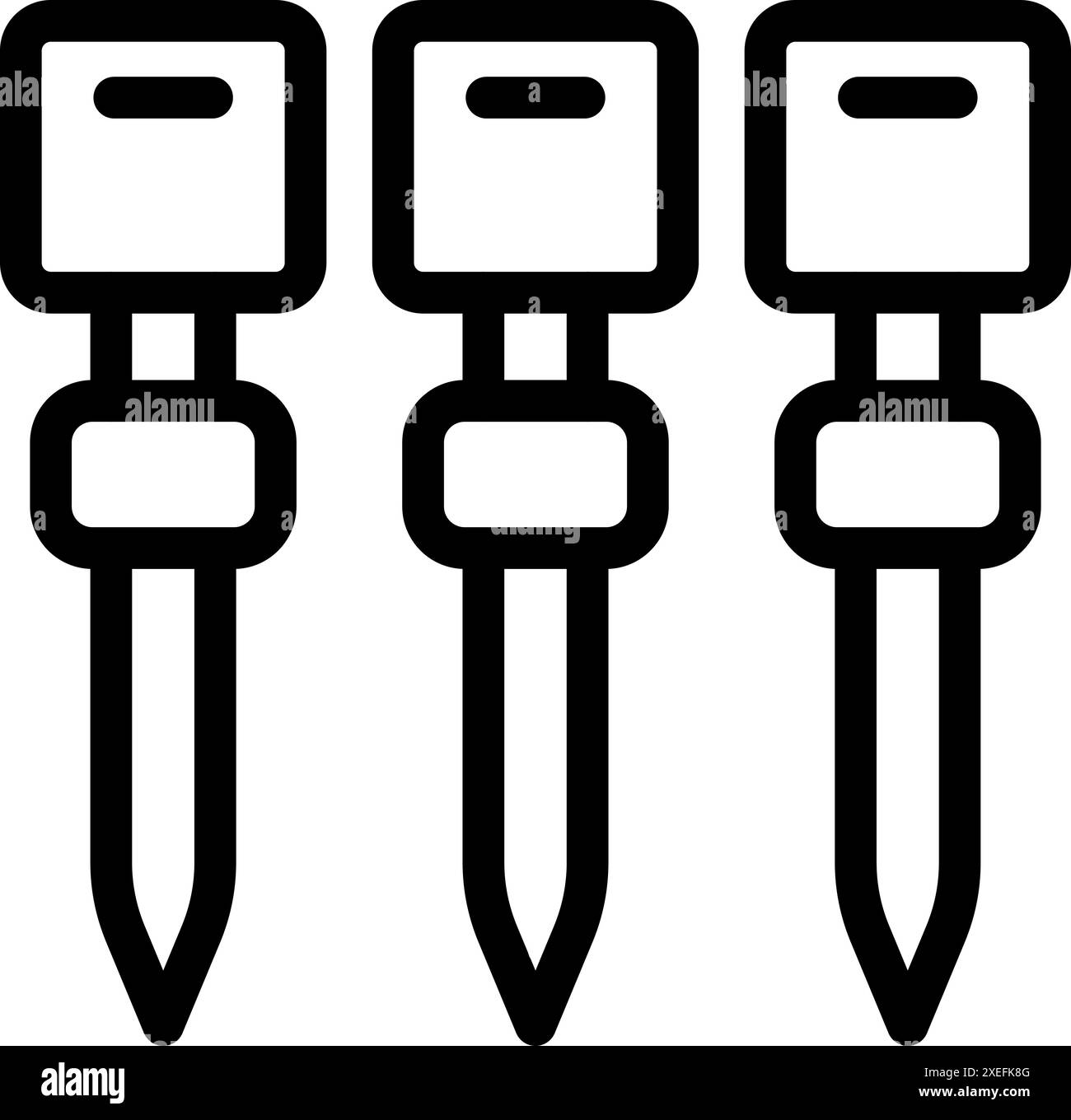 Icon of three soil sampling probes being used for environmental ...