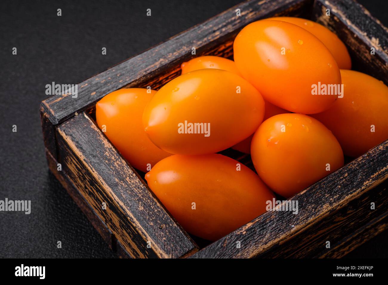Organic yellow plum shaped roma hi-res stock photography and images - Alamy