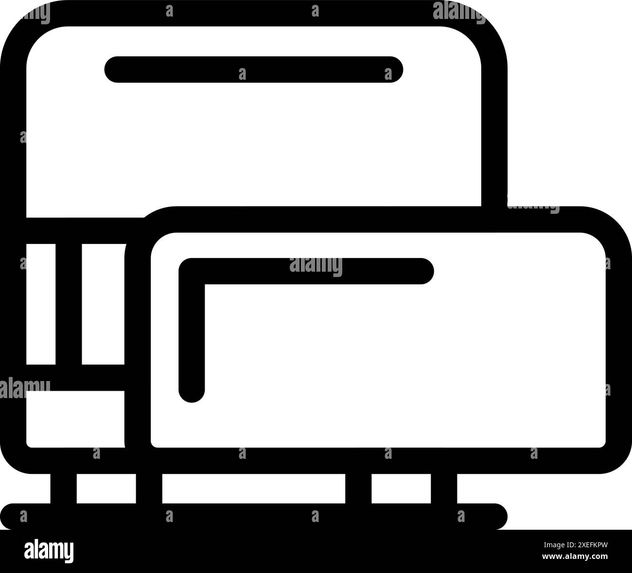 Line icon depicting a router transmitting a secure internet signal ...