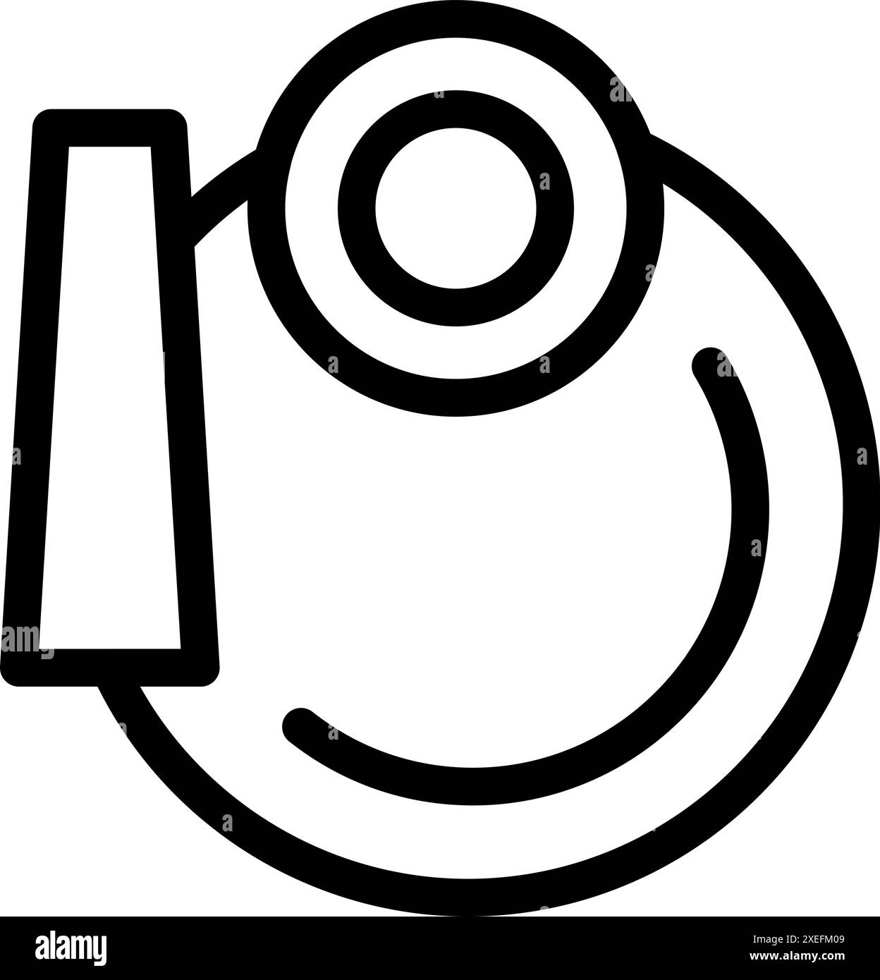 Simple and bold line icon representing a turbocharger, symbolizing ...