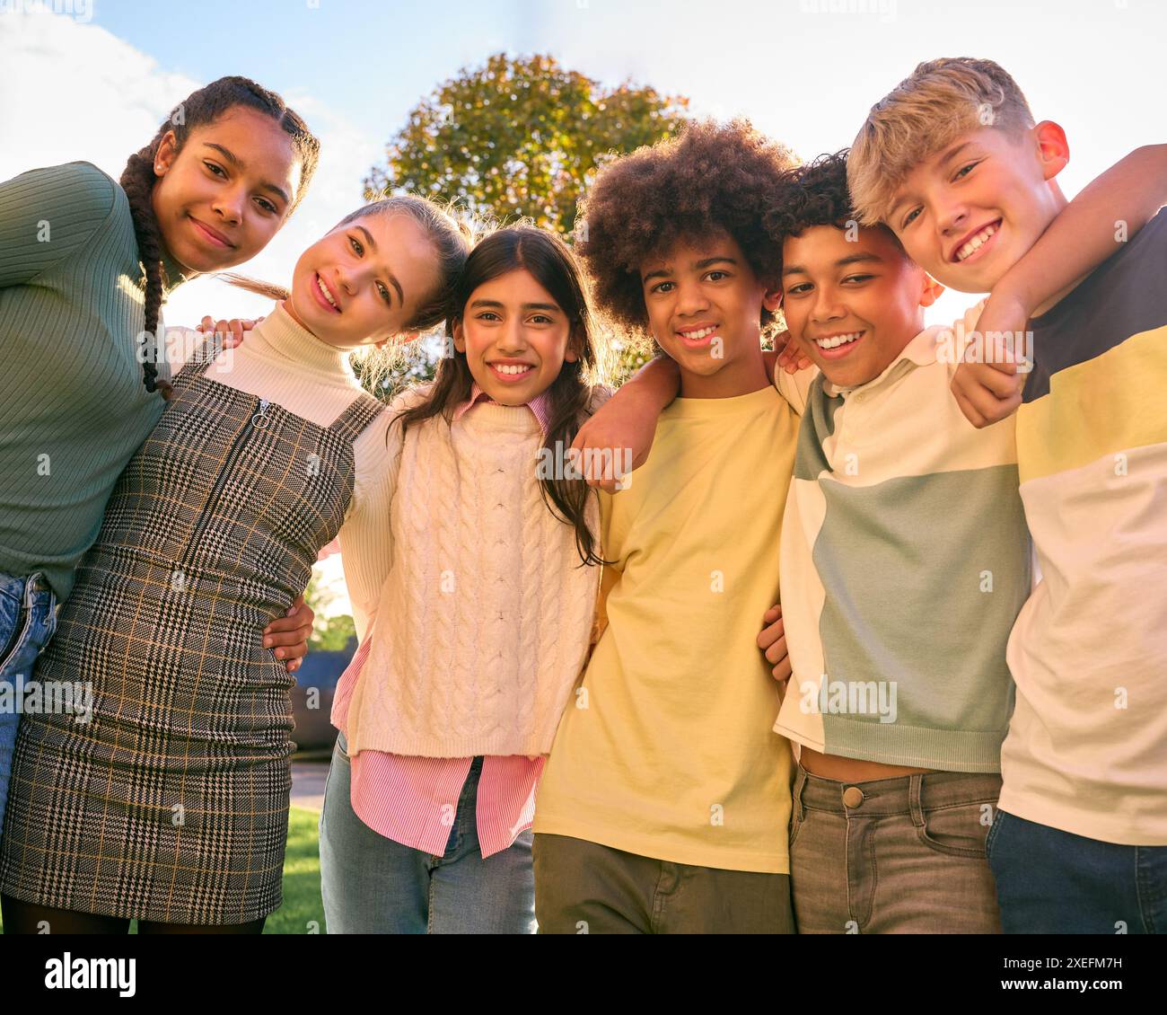 Portrait Showing Class Of Secondary Or High School Pupils Standing ...
