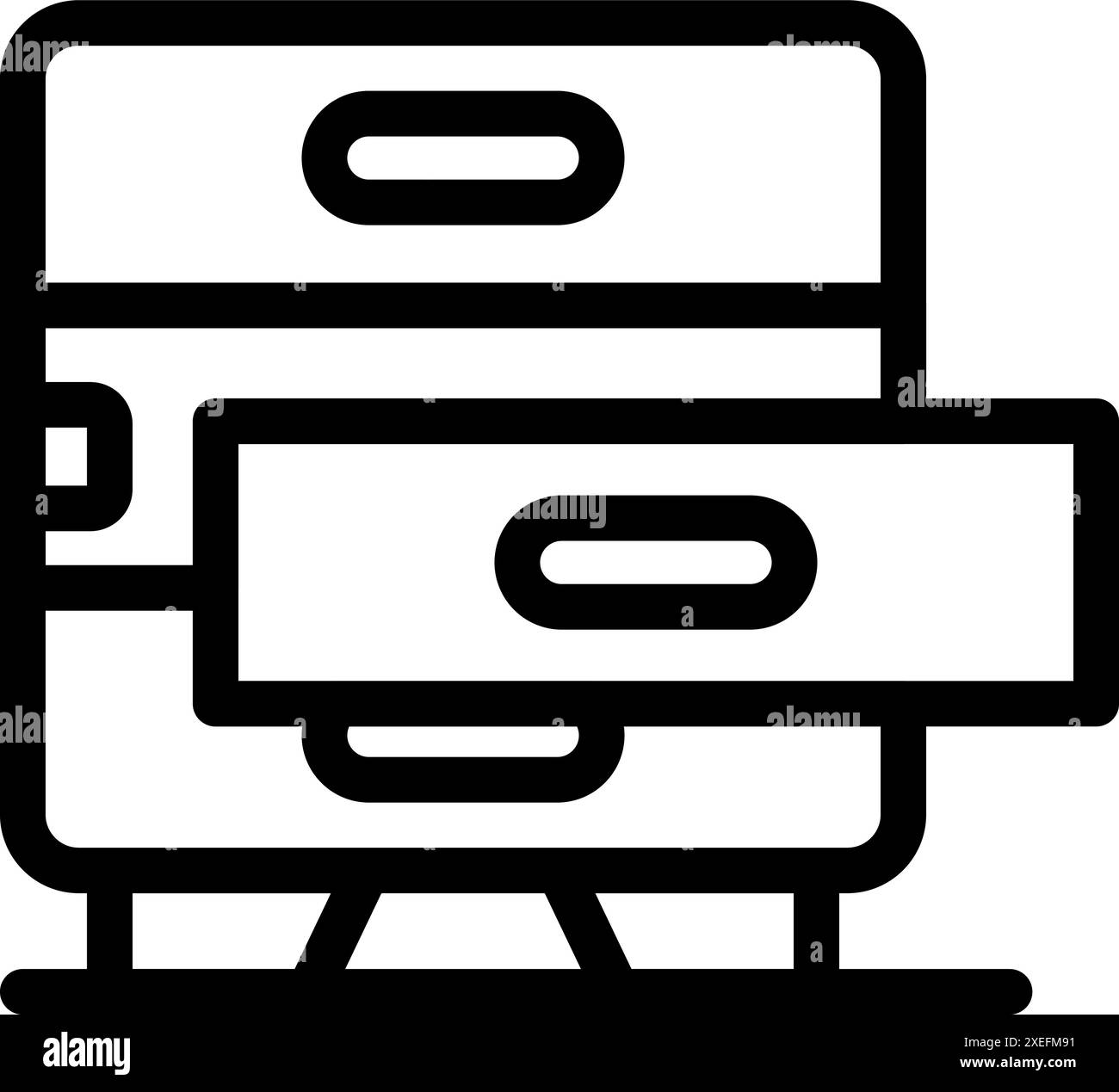 Metal office drawer cabinet is standing open with files organized ...