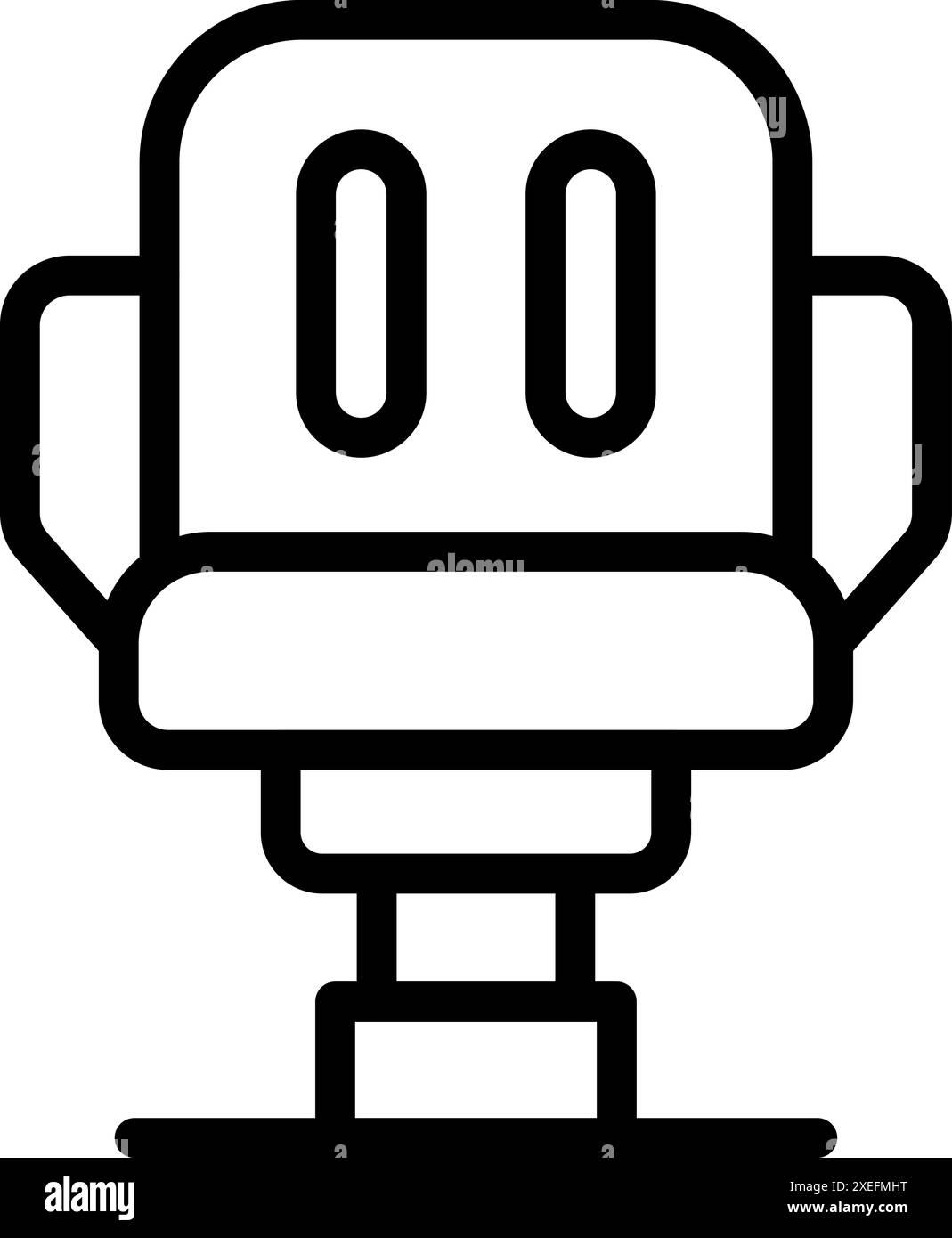 This icon features a comfortable office chair with armrests and ...