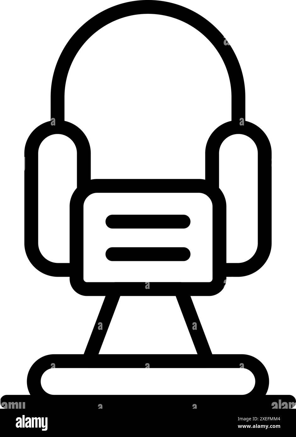 Black outline icon of an electric chair used for capital punishment of ...