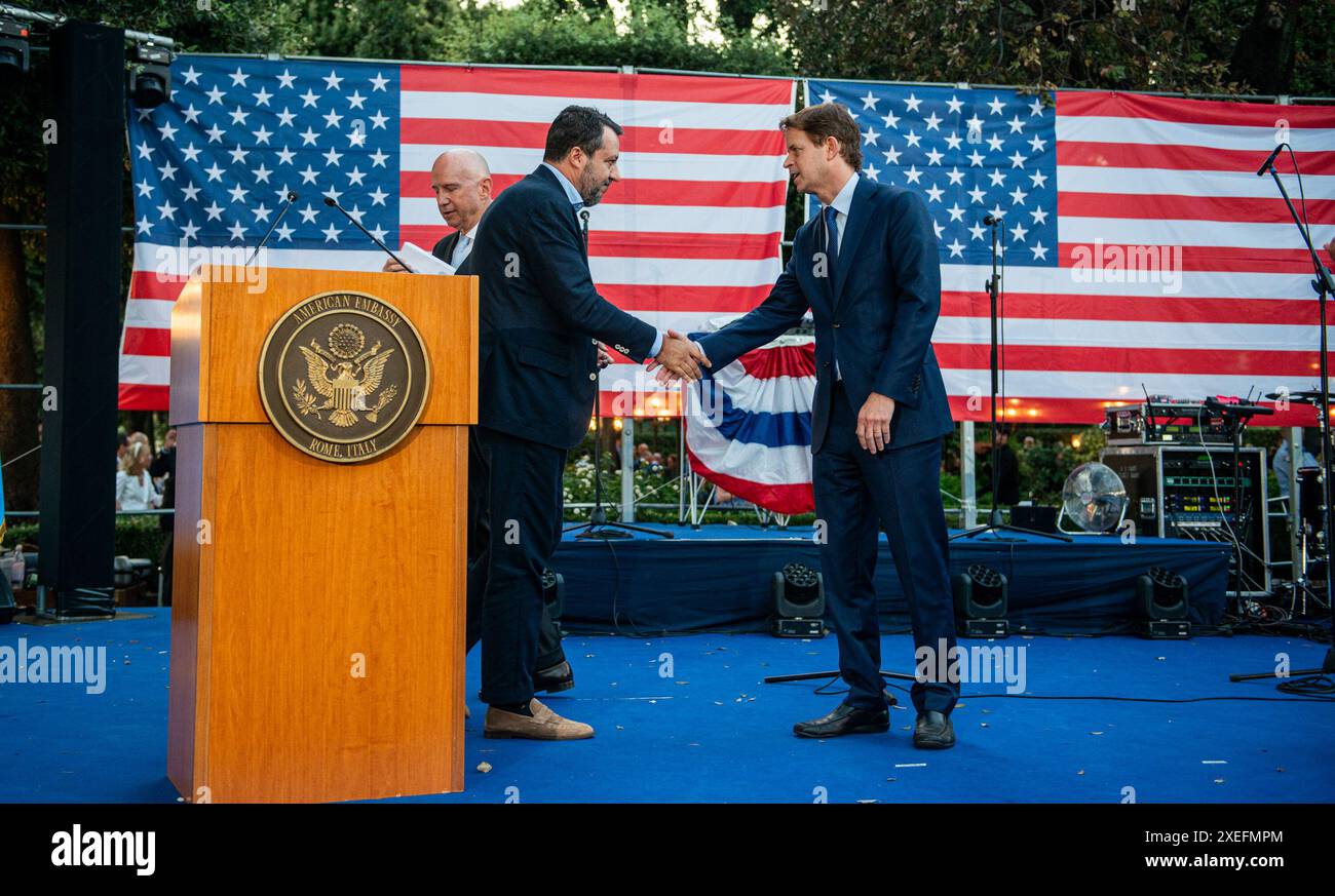 Roma, Italia. 27th June, 2024. Independence Day a Villa Taverna- Roma ...