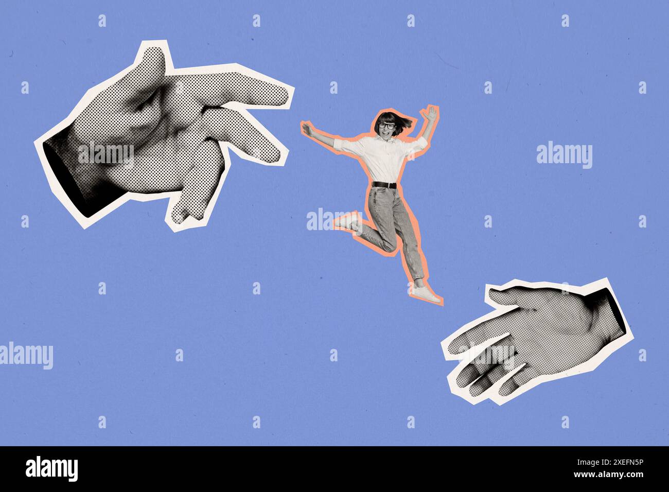 Trend artwork composite sketch photo collage of silhouette halftone ...