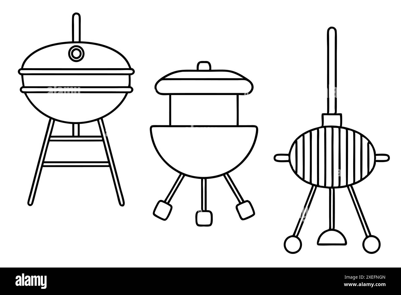 BBQ Line Art Elegant and Minimalist Designs Stock Vector Image & Art ...