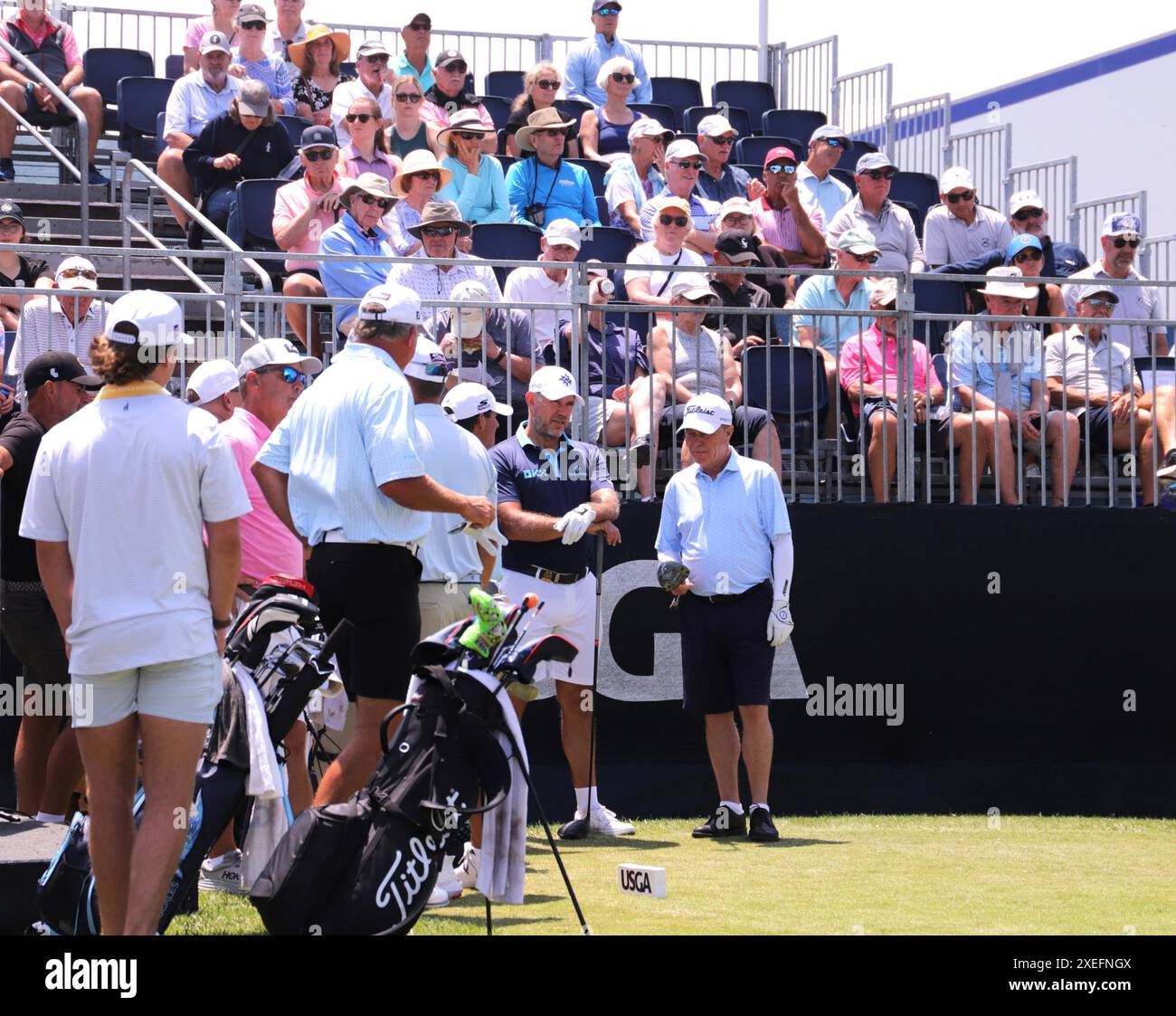 Newport, RI. June 26, 2024. Lee Westwood in the practice round at 2024 ...