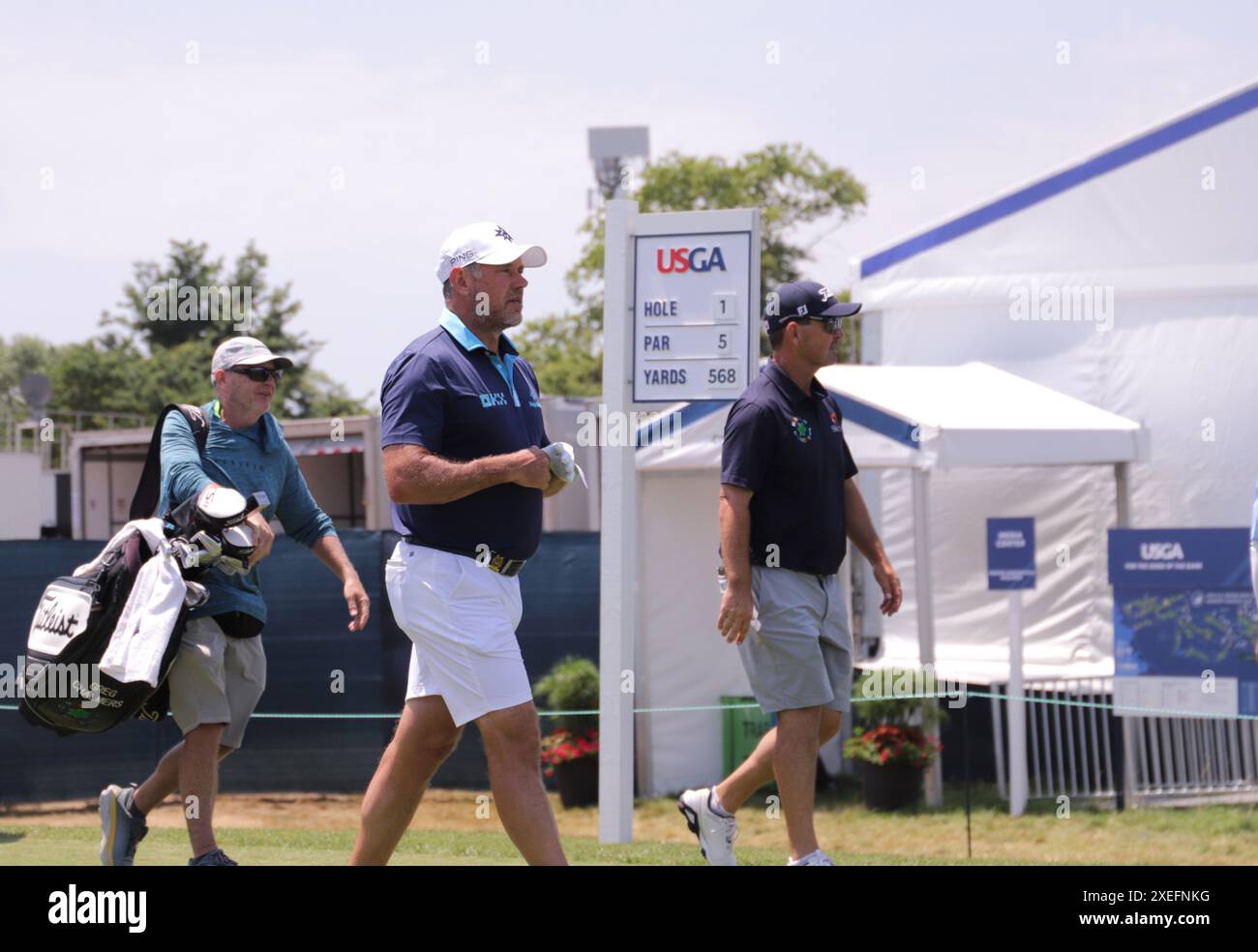 Newport, RI. June 26, 2024. Lee Westwood in the practice round at 2024 ...
