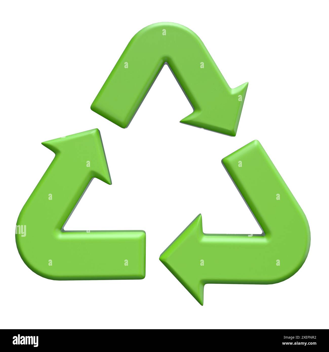 Green recycle arrows 3D Stock Photo - Alamy