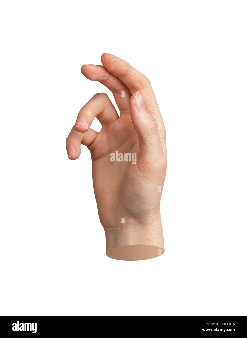 Hand touch gesture, isolated on white background. Finger sign, symbol ...