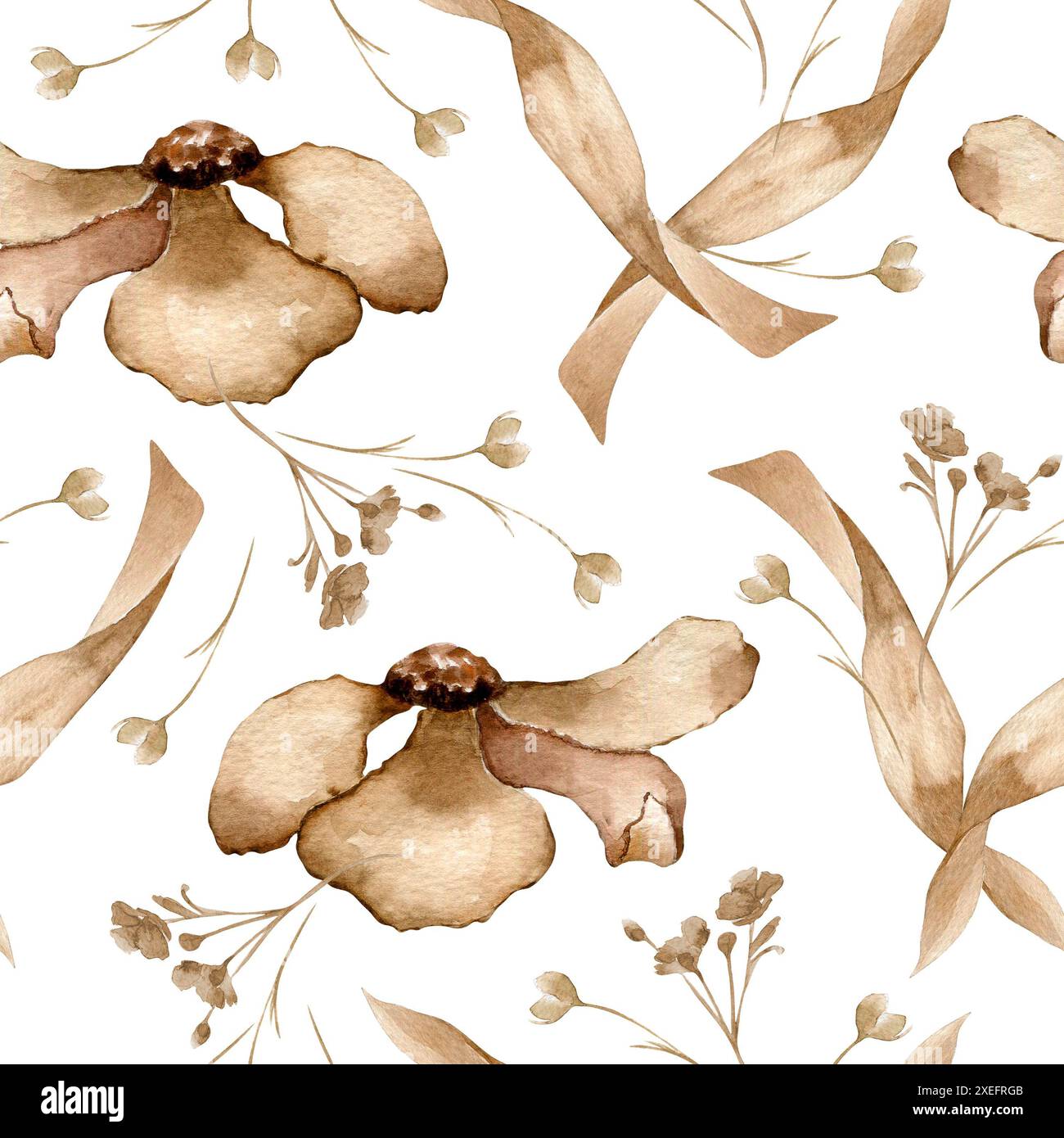 Sepia leaves drawing hi-res stock photography and images - Alamy