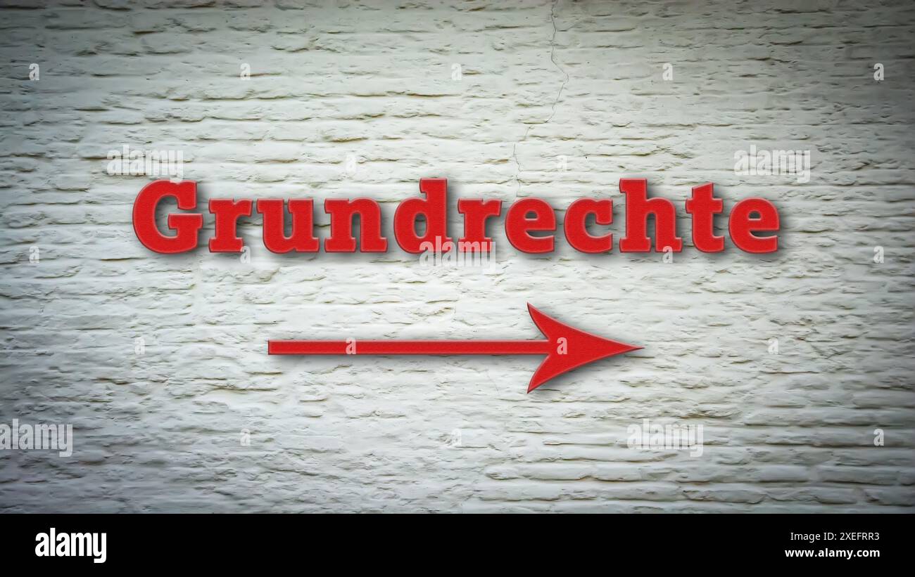 Signposts the direct way to fundamental rights Stock Photo - Alamy