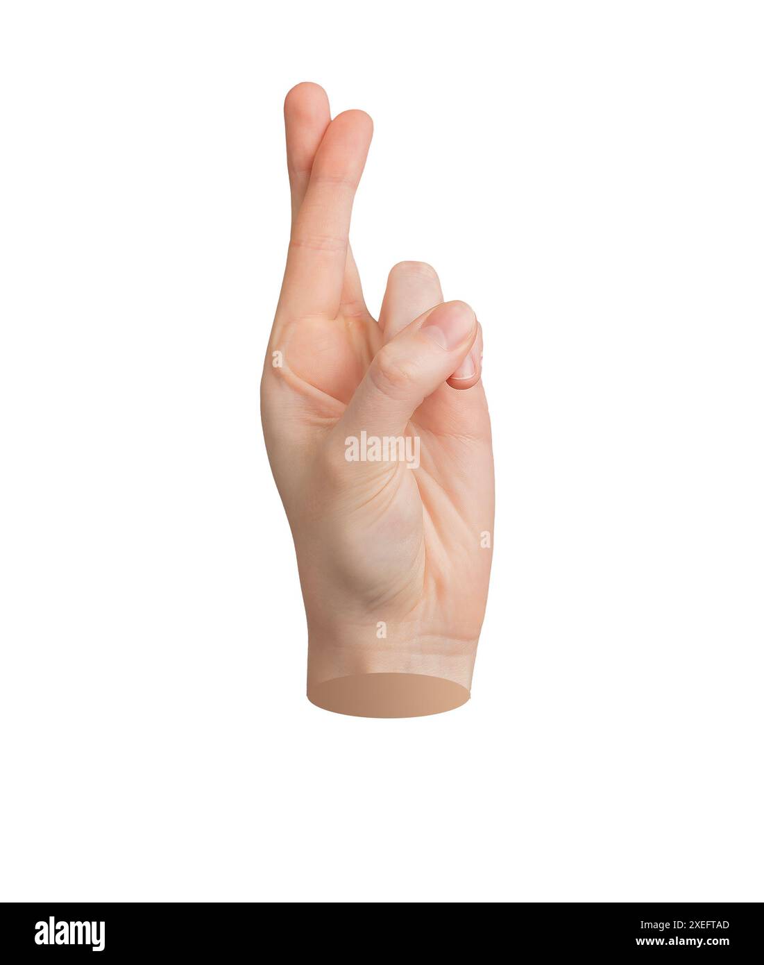 Finger cross gesture for luck. Superstition sign, lucky symbol of hope ...