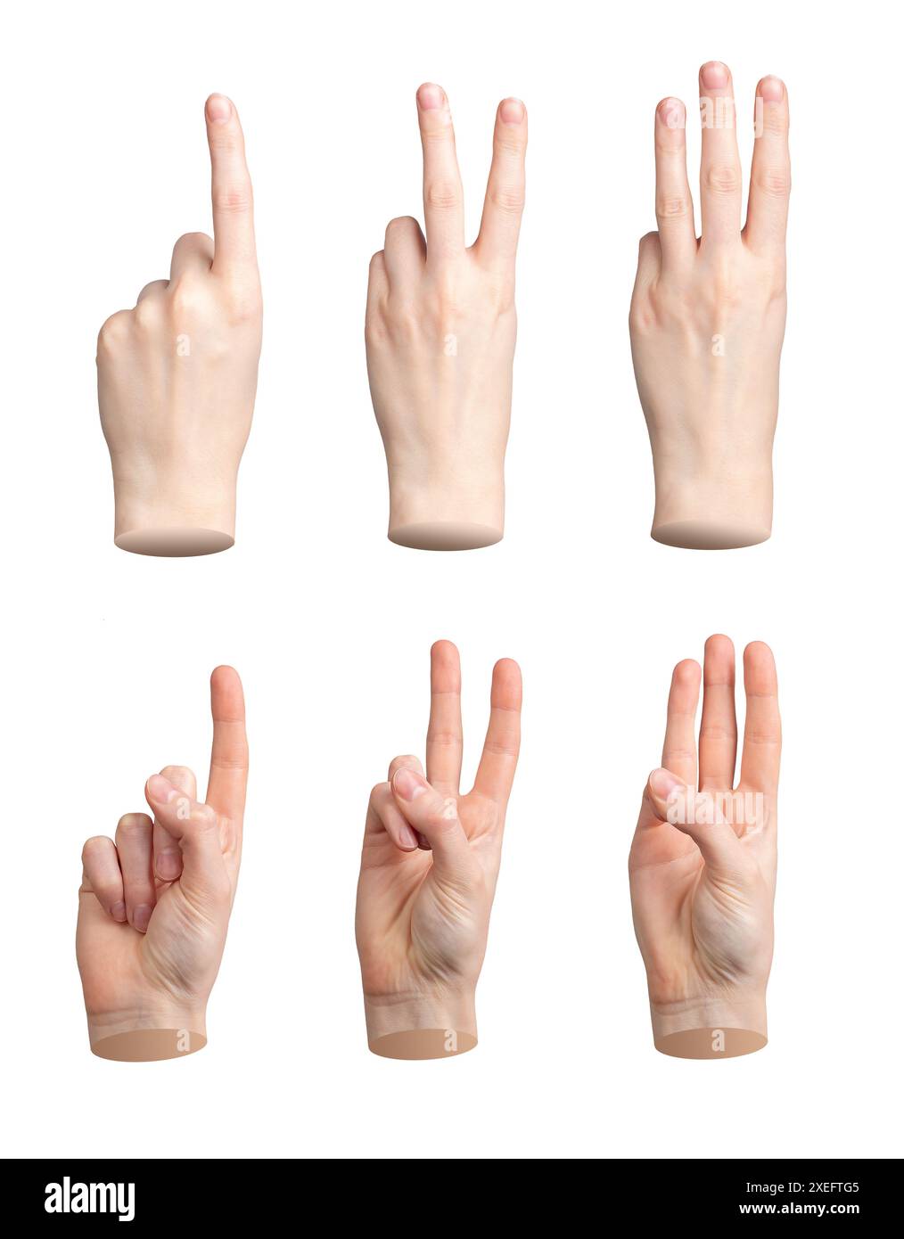 Hand counting fingers. One, two, three, isolated sign. Gesture showing quantity, score, number ...