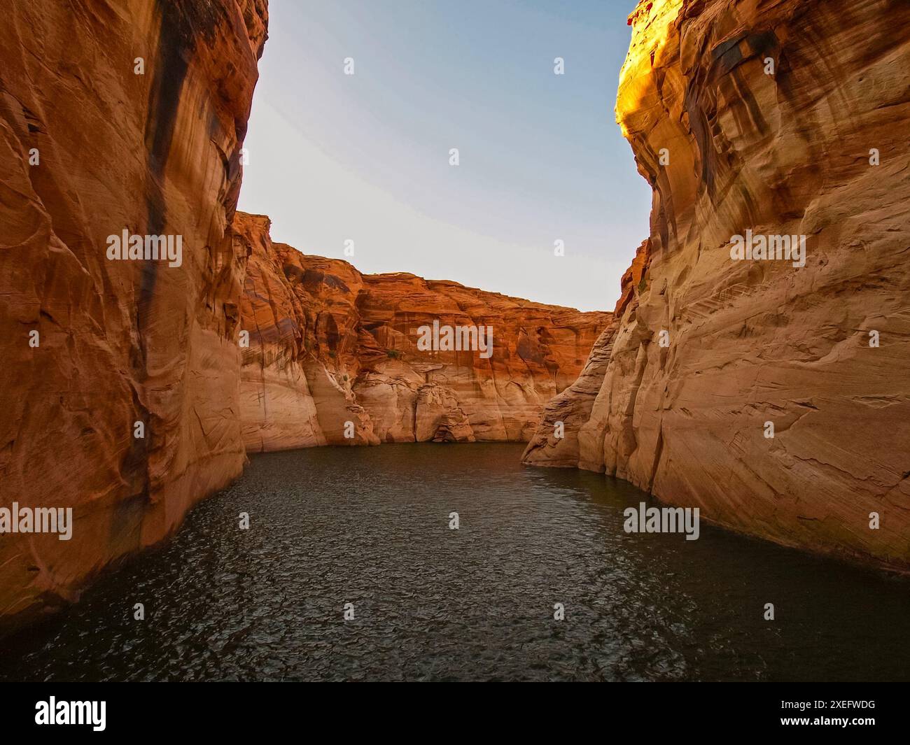 Beautiful canyon and lonely rocks on the Lake Powell Stock Photo - Alamy