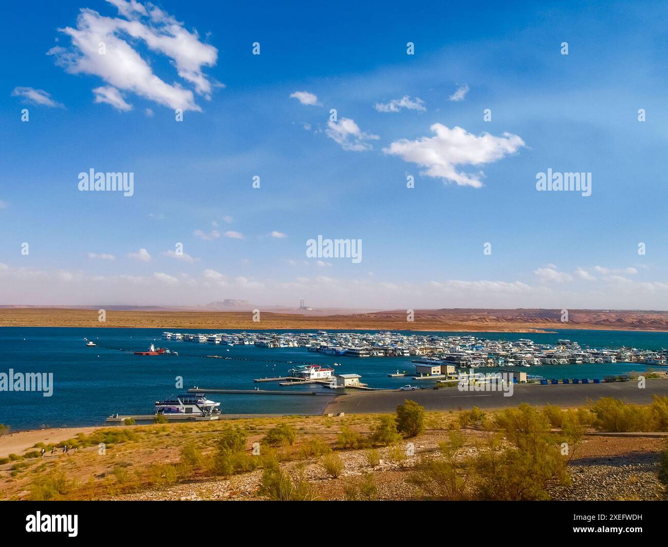 Beautiful canyon and lonely rocks on the Lake Powell Stock Photo - Alamy