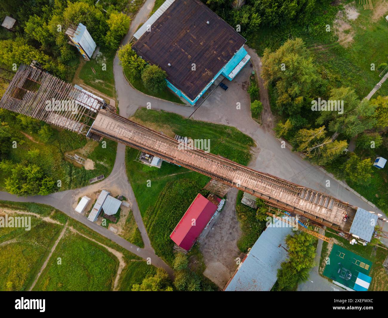 Top view of springboard among the trees in the summer Stock Photo - Alamy