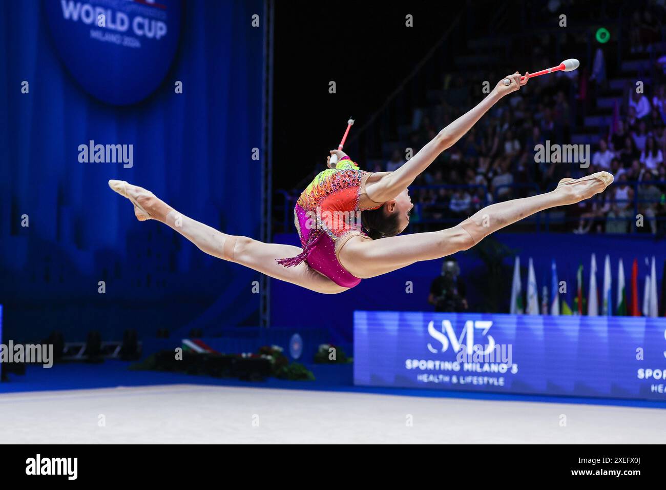 Darja Varfolomeev (GER) seen in action during the Rhythmic Gymnastics ...