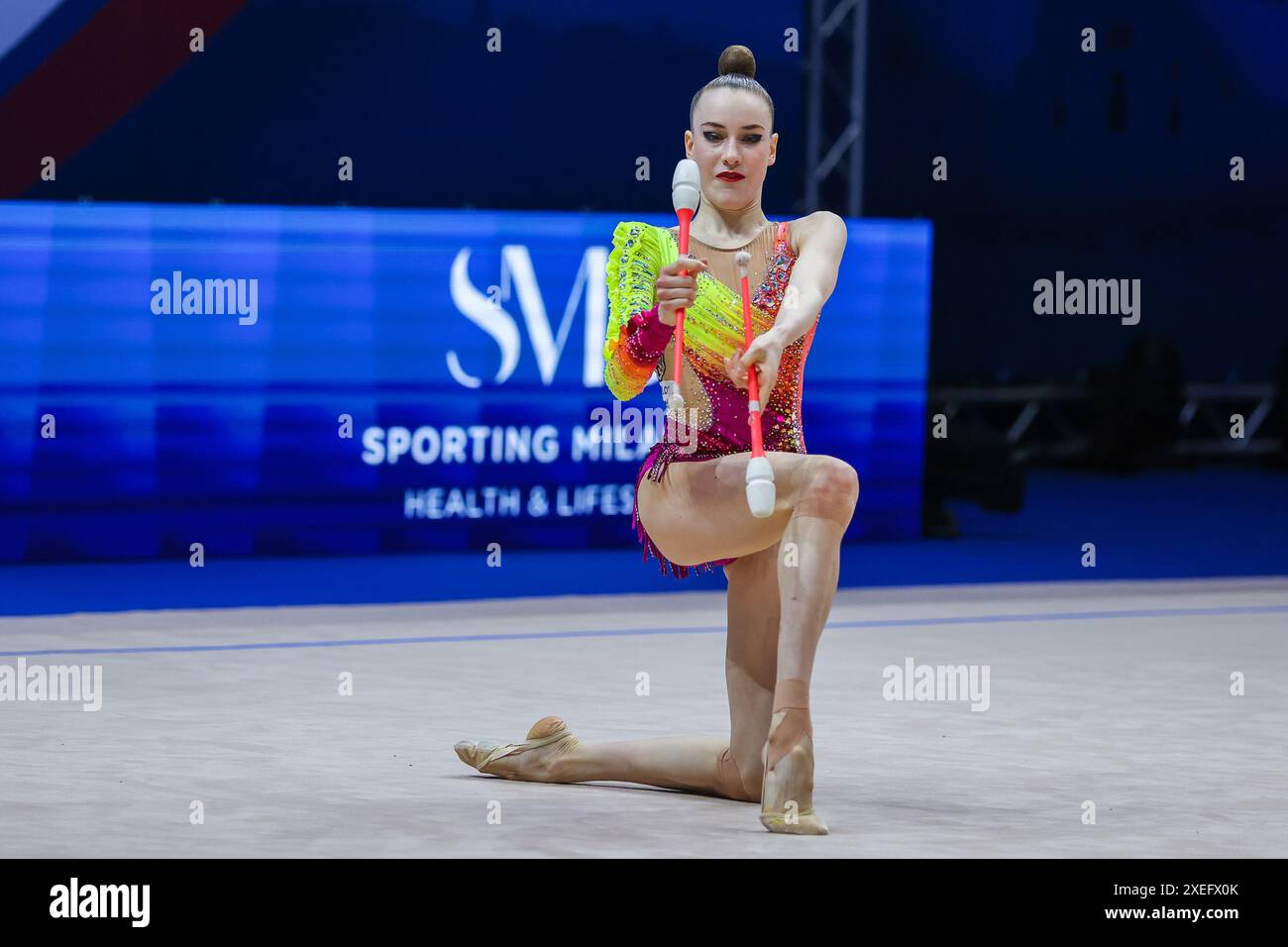 Darja Varfolomeev (GER) seen in action during the Rhythmic Gymnastics ...