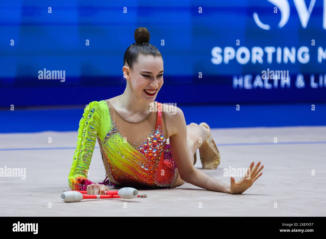 Darja Varfolomeev (GER) seen in action during the Rhythmic Gymnastics ...