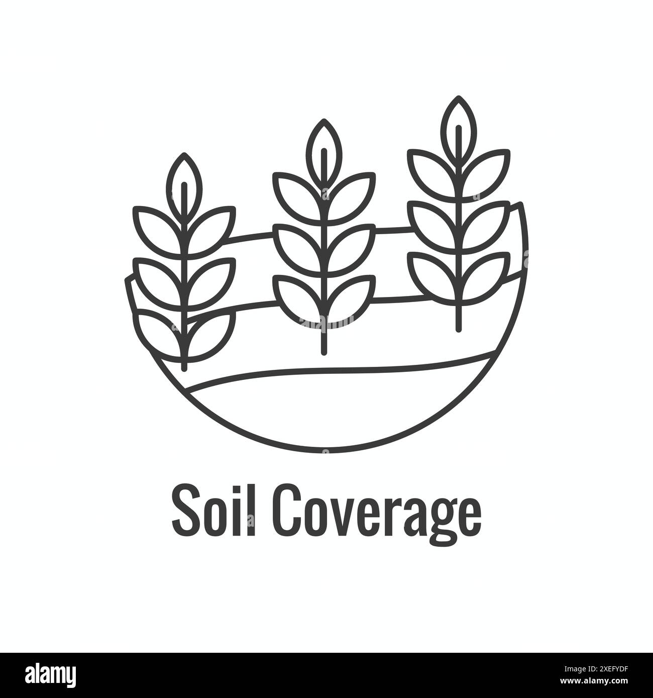 Sustainable Farming Icon Set with Maximizing Soil Coverage and ...