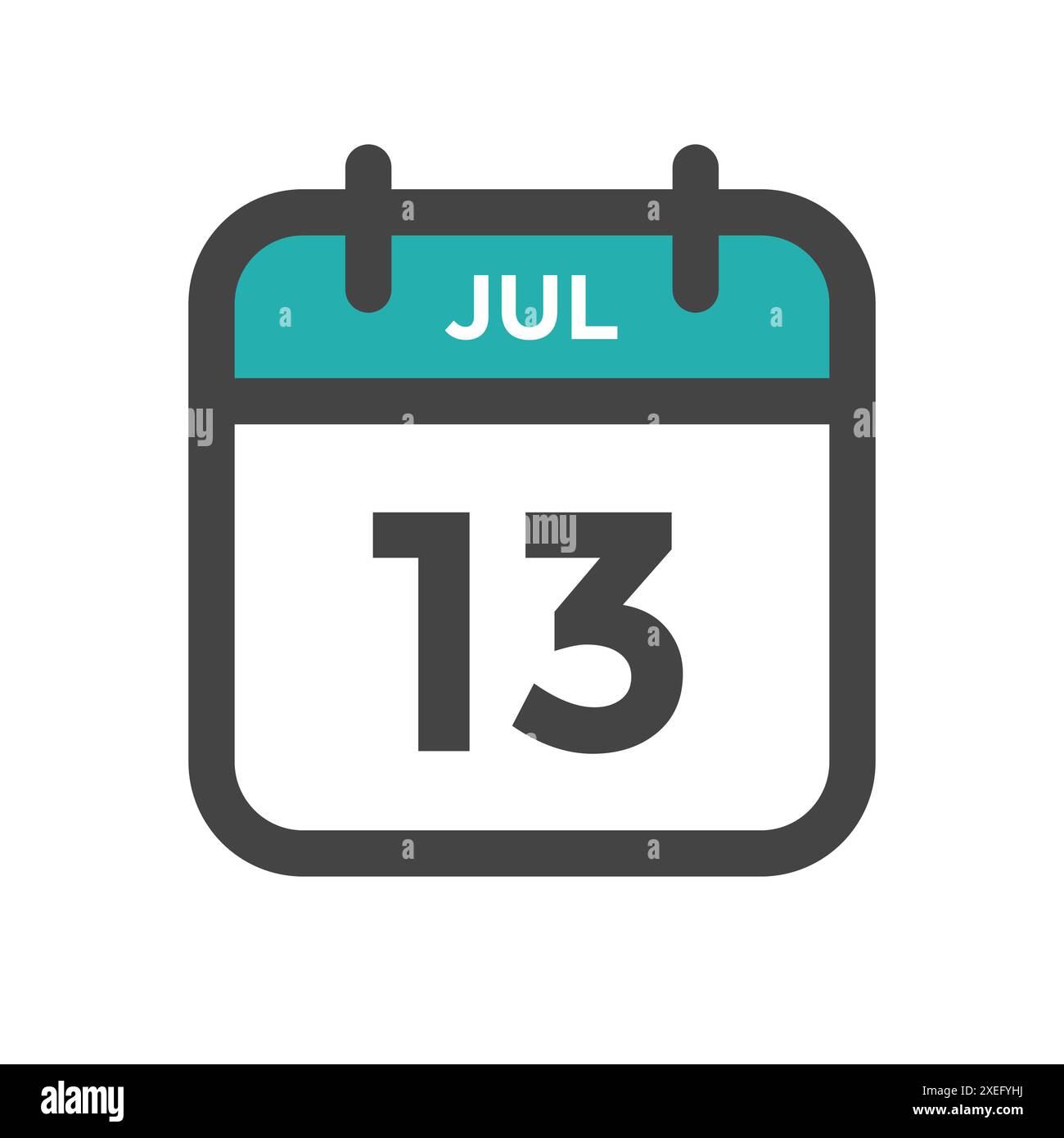 July 13 Calendar Day or Calender Date for Deadlines Appointment Stock ...