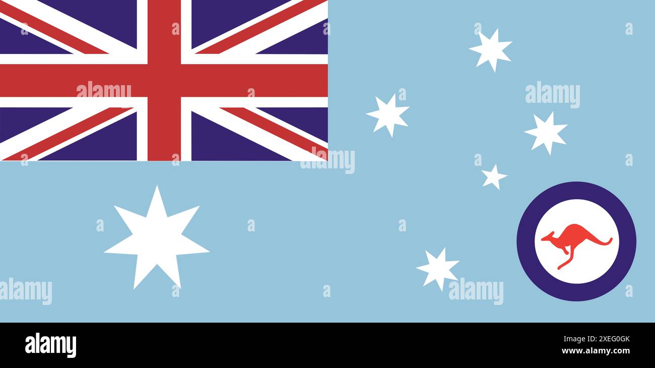 Royal Australian Air Force Ensign Flag. Australian symbol. Australian ...