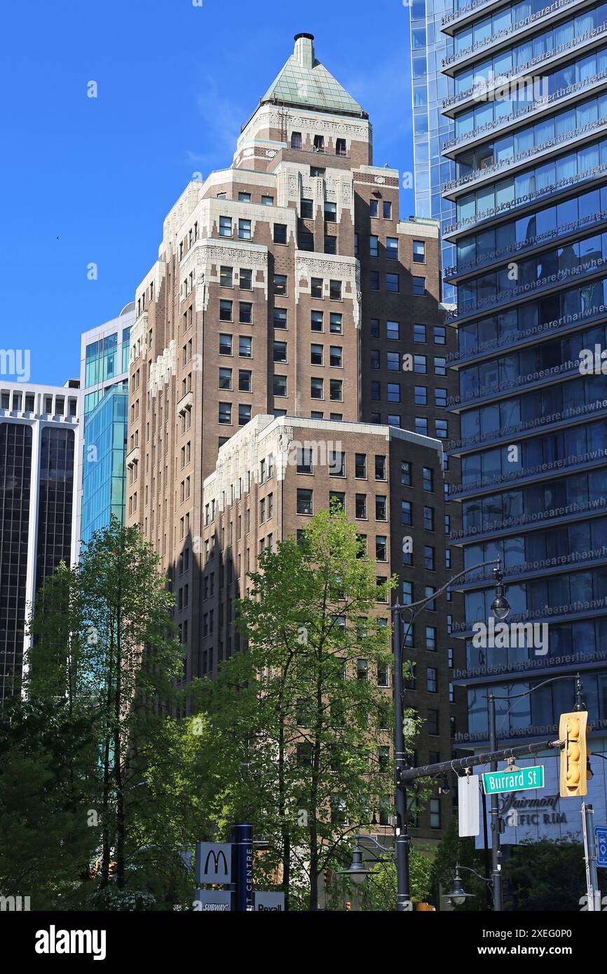Marine Building, Waterfront, Coal Harbour, Vancouver, Burrard Inlet ...