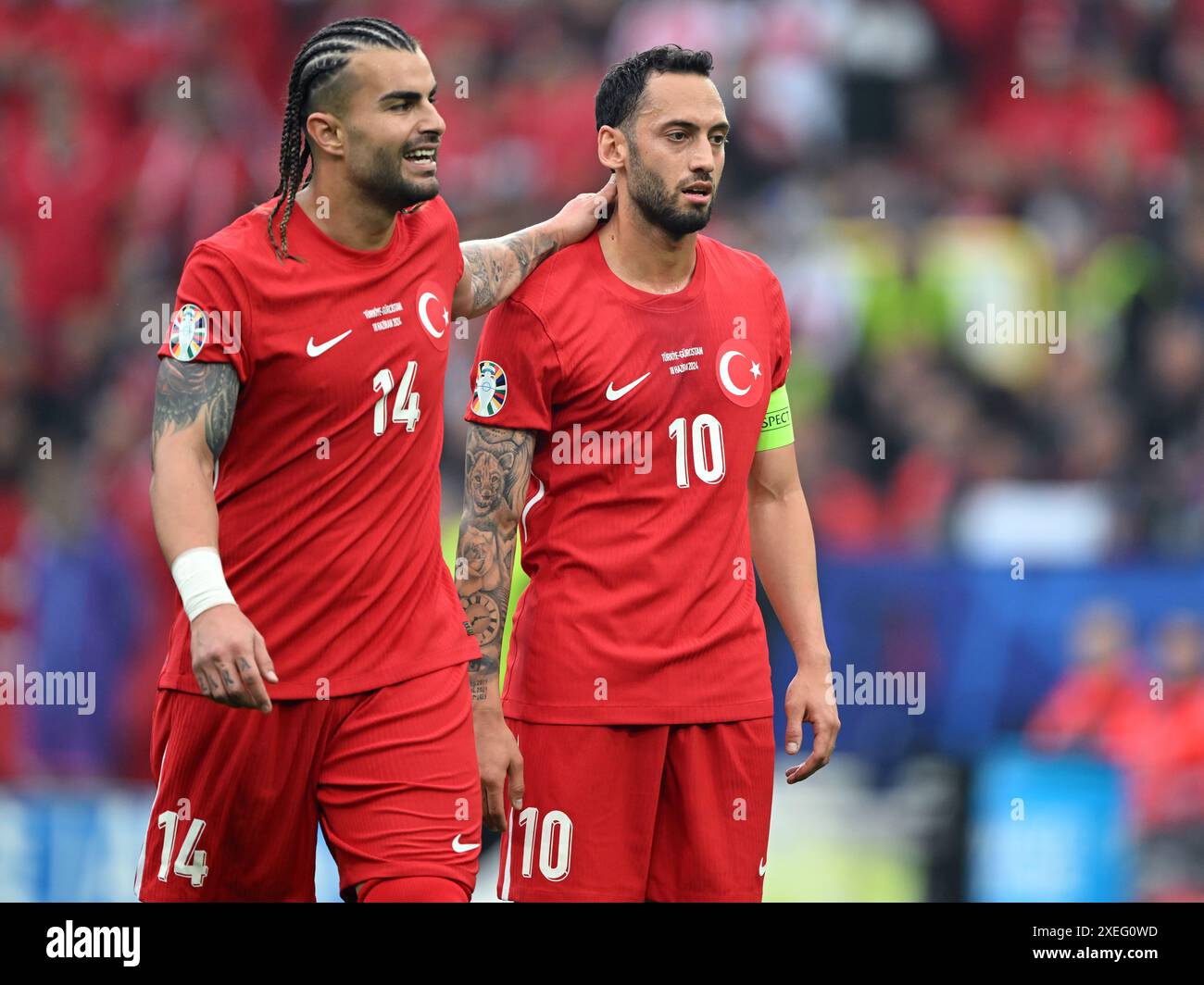 Dortmund - (l-r) Abdulkerim Bardakci of Turkey, Hakan Calhanoglu of ...