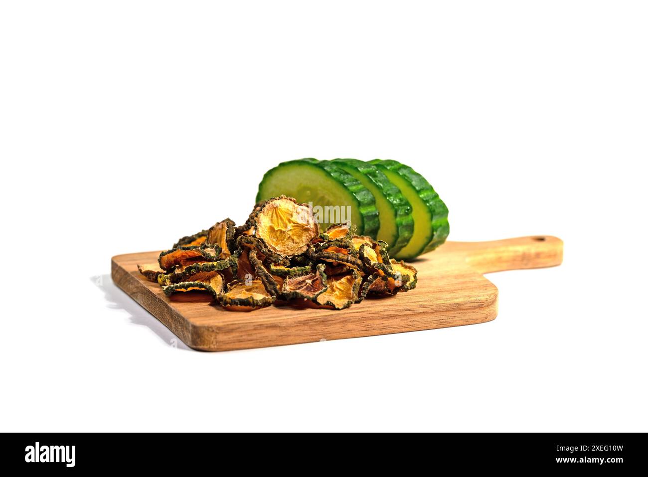 Dried cucumbers against a white background Stock Photo - Alamy
