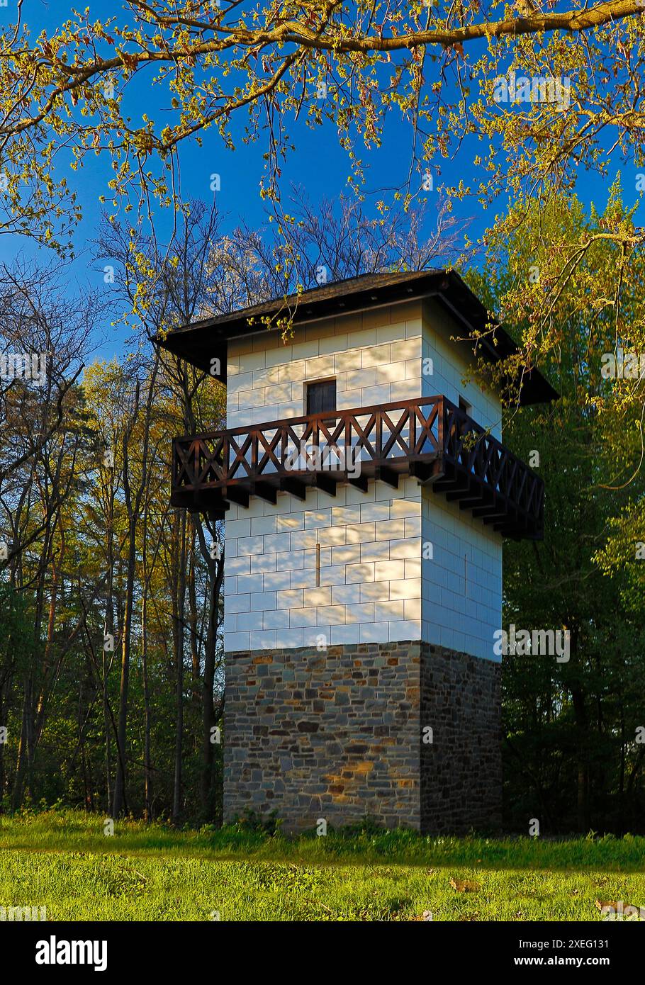 Reconstructed Roman watchtower at Reckberg, Lower Germanic Limes, Neuss ...